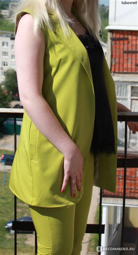 Брючный костюм Issa из коттона с длинным жилетом без застежек, артикул ...