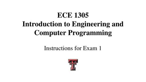 Ppt Ece 1305 Introduction To Engineering And Computer Programming