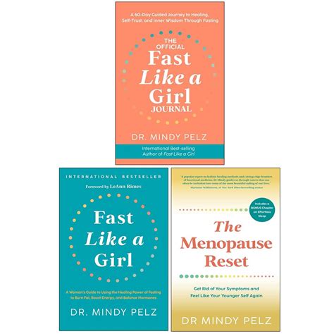 Dr Mindy Pelz Collection 3 Books Set The Official Fast Like A Girl