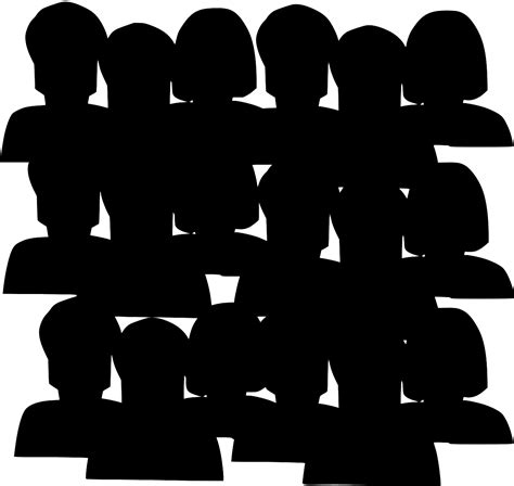 Svg 사람들 군중 얼굴들 무료 Svg 이미지 및 아이콘 Svg Silh