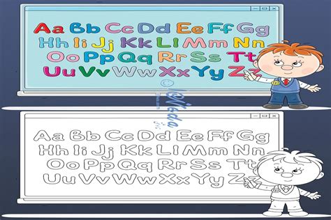 پوستر آموزش الفبای انگلیسی با قابلیت چاپ و رنگ آمیزی کد 34192