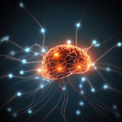 Visualizing Artificial Intelligence Brain S Synaptic Activity AI Generated Illustration Stock