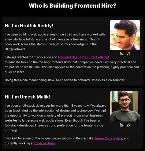 Hruthik Reddy On Linkedin Frontendhire Founders