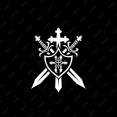 Premium Photo Regal Knight Crusader Order Logo With Crosses And