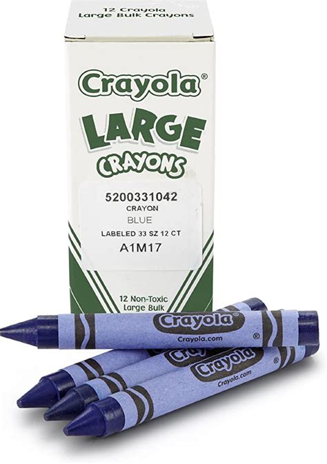 Crayola Bulk Crayon Pack Blue 12 Count Large Crayons