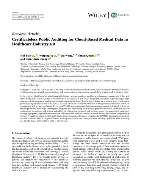 Pdf Certificateless Public Auditing For Cloud Based Medical Data In