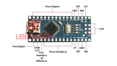 Placa Nano V3 Arduino Compatível Usinainfo