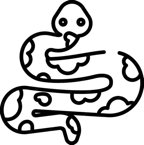 Premium Vector Phyton Outline Vector Illustration