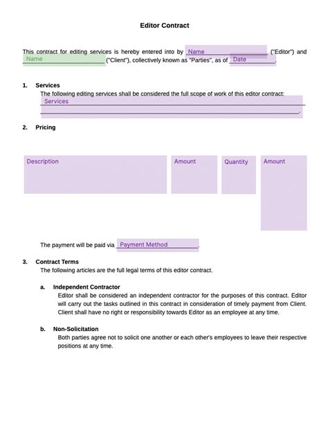 Editor Contract Fill