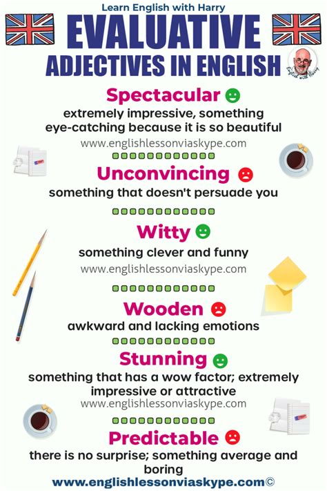 Evaluative Adjectives In English • Speak Better English With Harry 👴