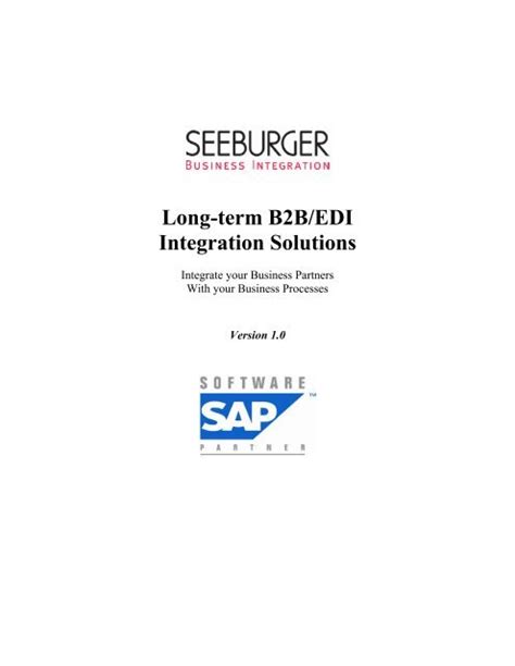 long term b2b edi integration solutions pdf seeburger