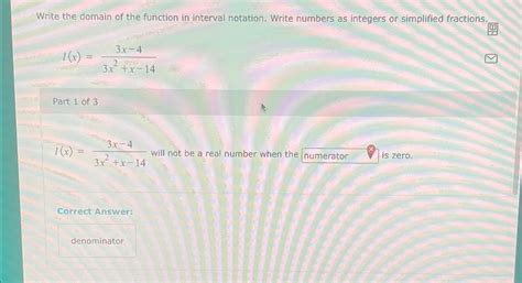 Solved Write The Domain Of The Function In Interval