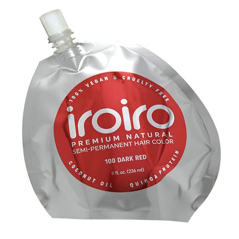 IROIRO Семи-перманентный краситель для волос 100 DARK RED Темно-красный ...