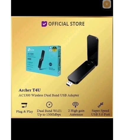 Tp Link Archer T4U AC1300 High Gain Wireless Mu Mimo USB WiFi Adapter 5GHZ Shopee Philippines