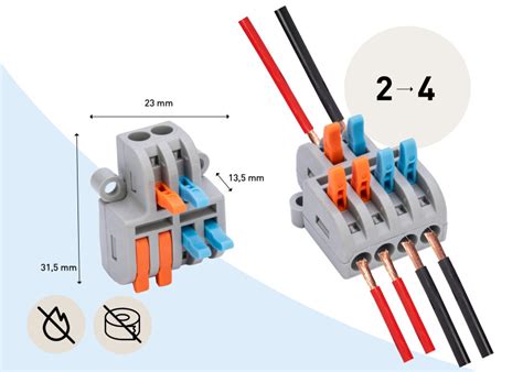 Connection Terminal 2 Inputs 4 Outputs 02 4 Mm2 5 Pcs Only 3
