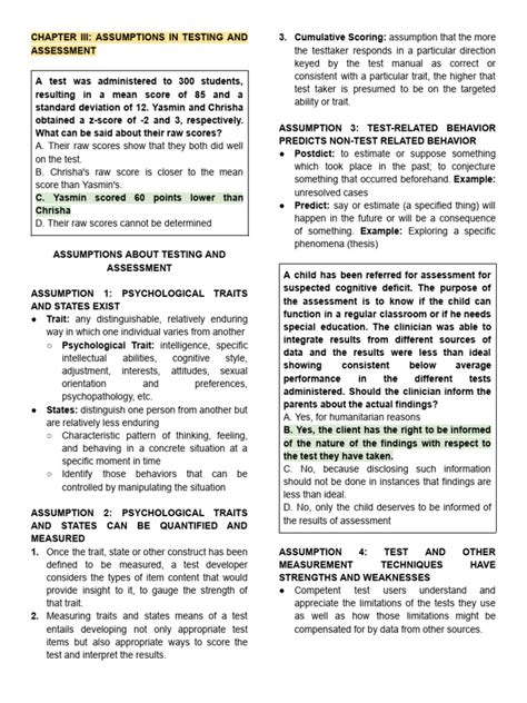 Psychological Assessment Chapters 3 5 Pdf Validity Statistics