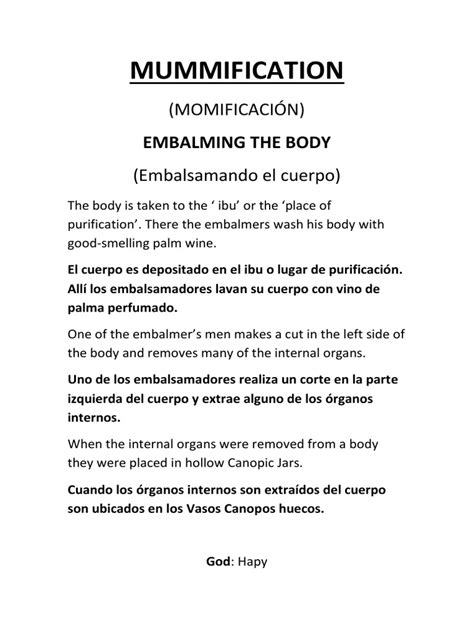 Mummification Pdf