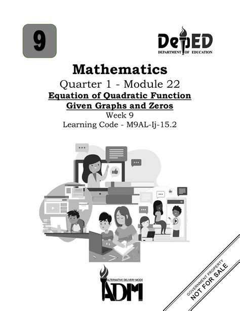 Math9 Quarter 1 Module 22 Final V3 1 Mathematics Quarter 1 Module 22 Equation Of Quadratic