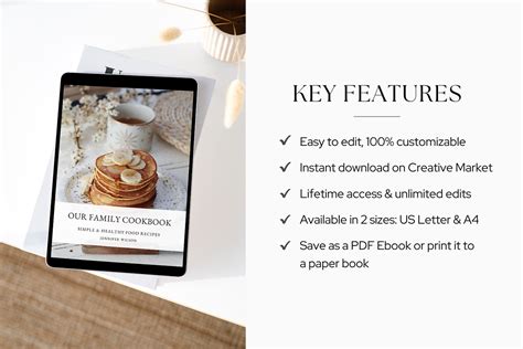 Aesthetic Cookbook Recipe Template A Magazine Template By Shoprshop Creative Market