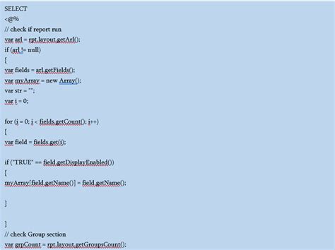 Scripting In Intellicus Intellicus Documentation