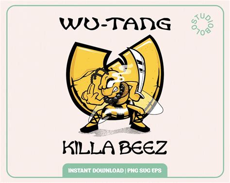 Wu Tang Clan Killa Beez Wutang Killa Bee Illustration PNG Svg Pdf Cricut Variations
