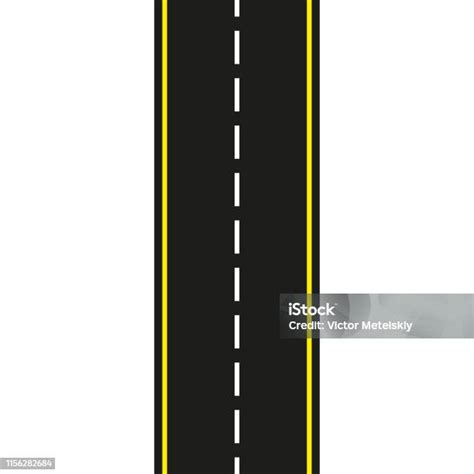 아스팔트 도로입니다 흰색 배경에 고립 된 원활한 도로 벡터 그림입니다 도로 표시에 대한 스톡 벡터 아트 및 기타 이미지 도로 표시 드로잉 차 Istock