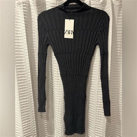 Zara Dresses Nwt Zara Mock Neck Sweater Dress Poshmark