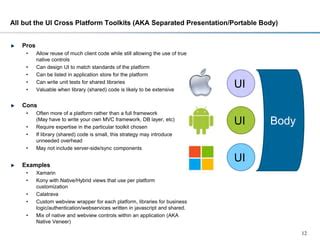 Cross Platform Mobile Application Architecture PPTX