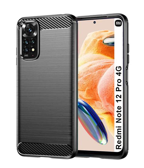 Capa Xiaomi Redmi Note 12 Pro 4G Gel Carbono Preto