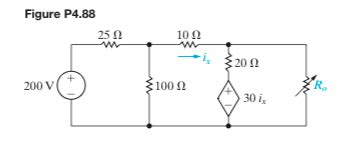 Solved The Variable Resistor Ro In The Circuit In Fig Chegg