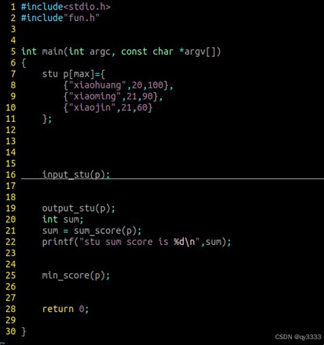 结构体数组存储学生信息（姓名，年龄，分数），完成输入学生信息，输出学生信息，求学生成绩之和，求最低学生成绩。 Csdn博客