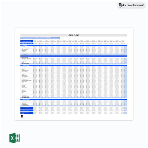 FREE Cash Flow Statements Excel Templates