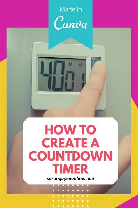How To Create A Countdown Timer Step By Step Canva Tutorial So Easy Sara Nguyen