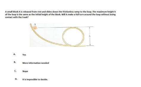 Solved A Small Block A Is Released From Rest And Slides Down Chegg Com