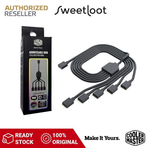 Cooler Master Addressable RGB 1 To 5 Splitter Cable For MasterFan ARGB 5v LED Fan SweetLoot PC