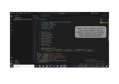 Tarea Acedemica 1 POO Xxx Ejemplo Crear Un Programa Que Permita Crear La Clase Estudiante