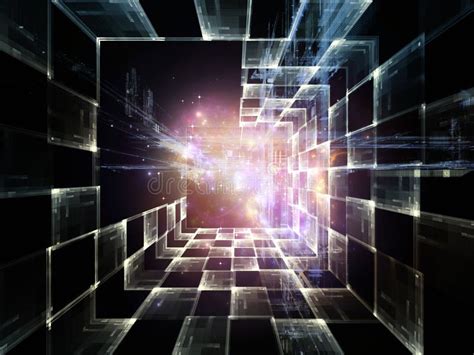 space corridor stock illustration illustration of rendering 182292204