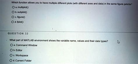 SOLVED Which Function Allows You To Have Multipl Different Plots With