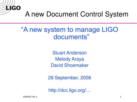 PPT A New Document Control System PowerPoint Presentation Free Download ID 273342