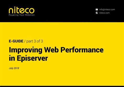 pdf e guide improving web performance in episerver · you can have the