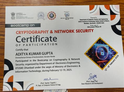 Cybersecurity Cryptography Networksecurity Ethicalhacking Iitism… Aditya Kumar Gupta
