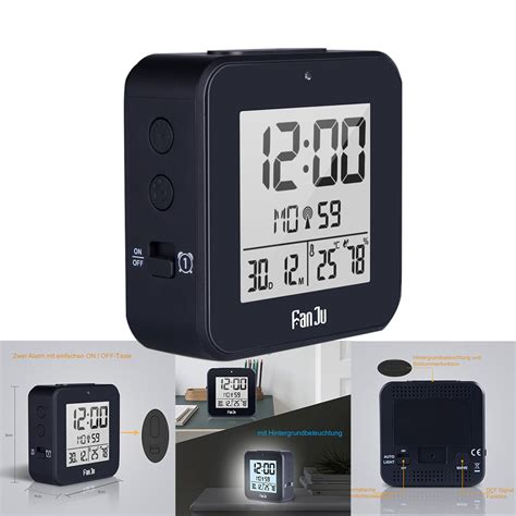 Digital Alarm Clock Led Dcf Radio Dual Alarm Autom Grandado