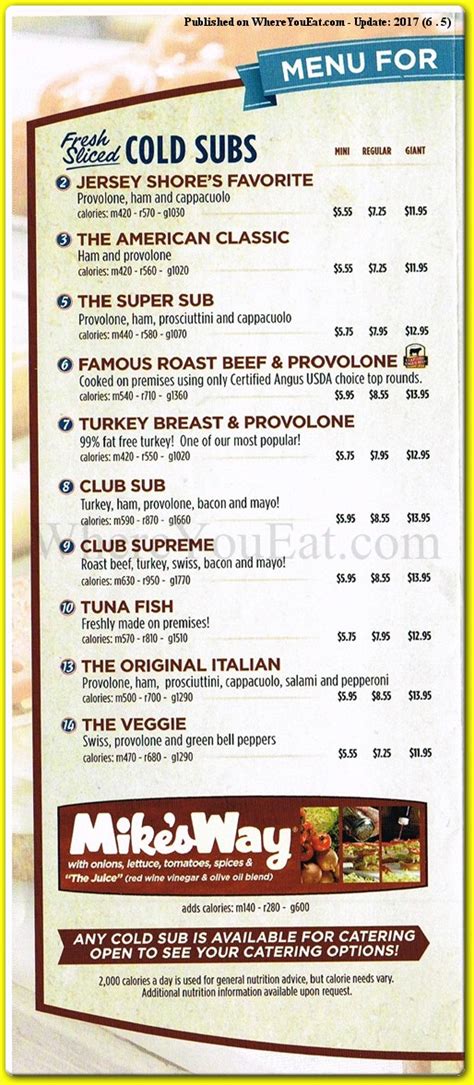 Jersey Mikes Subs Restaurant In Staten Island Menus And Photos