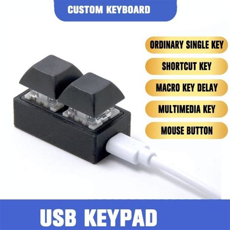 jual 2 keys keyboard copy and paste usb custom programmable macro