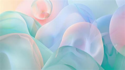 Softcolored Overlapping Spheres Premium Ai Generated Image