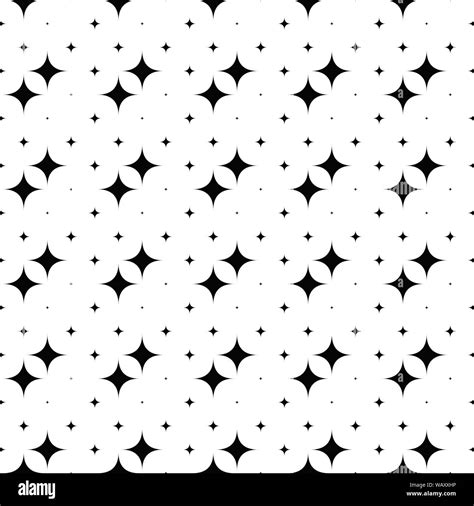 Seamless Star Pattern Background Design Monochrome Vector Graphic