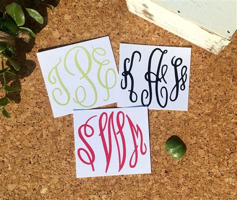 Monogram Decal Lily Inspired Decals Sticky Decals For Hard Surfaces