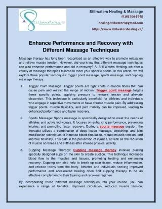 Ppt Exploring Different Massage Techniques Offered In Hamden Massage