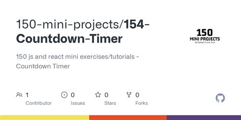 Github Mini Projects Countdown Timer Js And React Mini