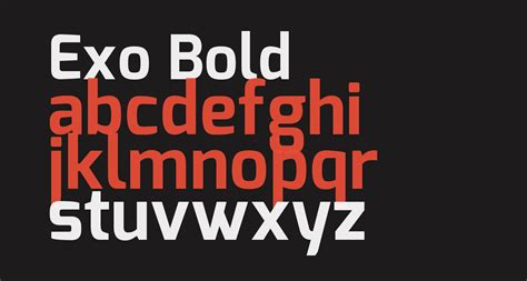 Exo Bold Free Font What Font Is
